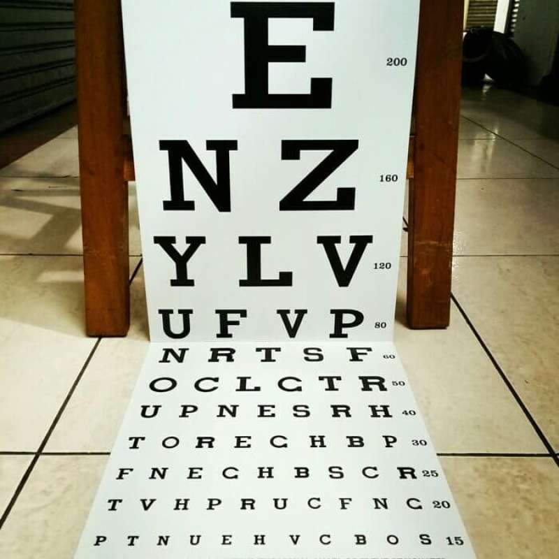 Jual Snellen Chart / Alat Tes Mata / Kertas Tes Mata di Seller Redo ...