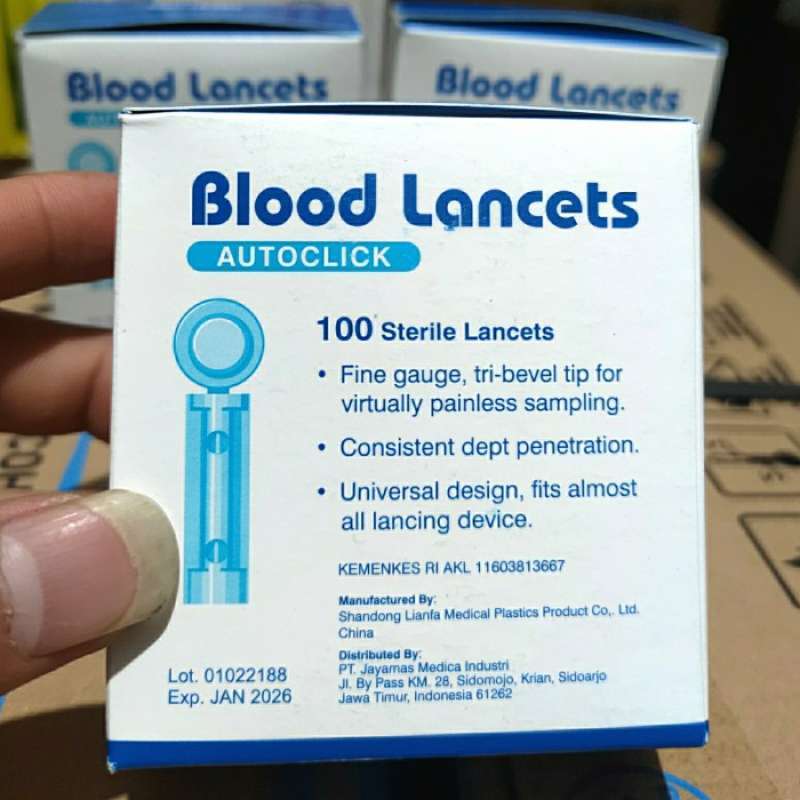 Jual Onemed Blood Lancets Autoclick Isi 100/Jarum Lancet Medis Onemed ...