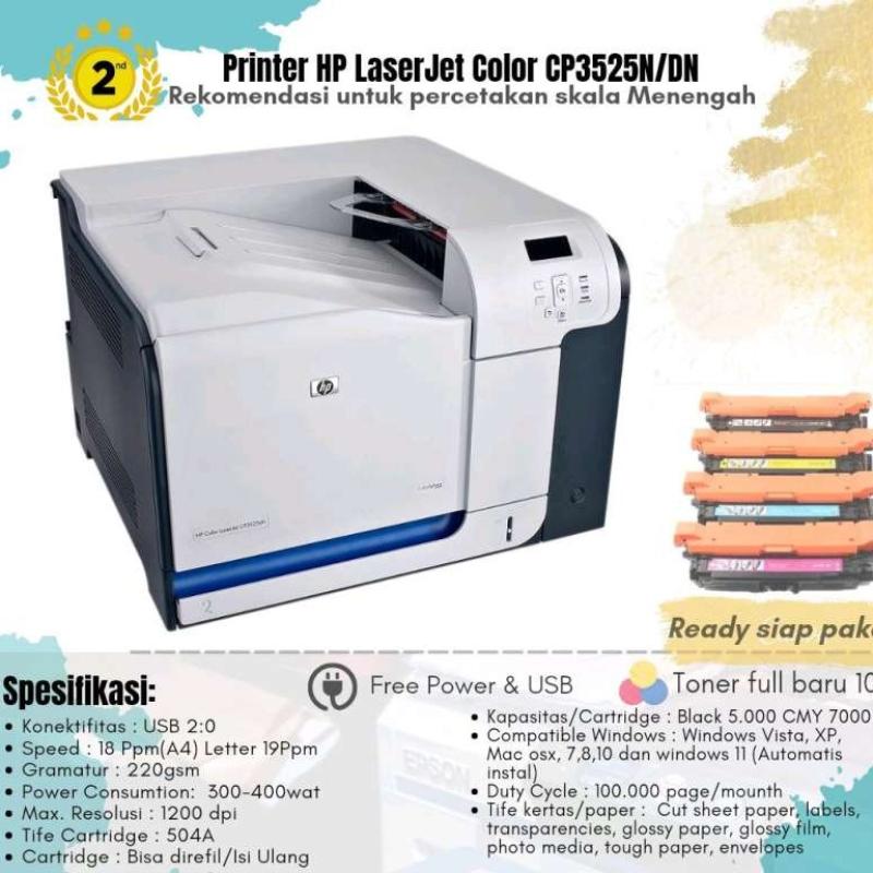 Jual Printer HP LaserJet color CP3525 Rekomendasi percetakan di Seller ...