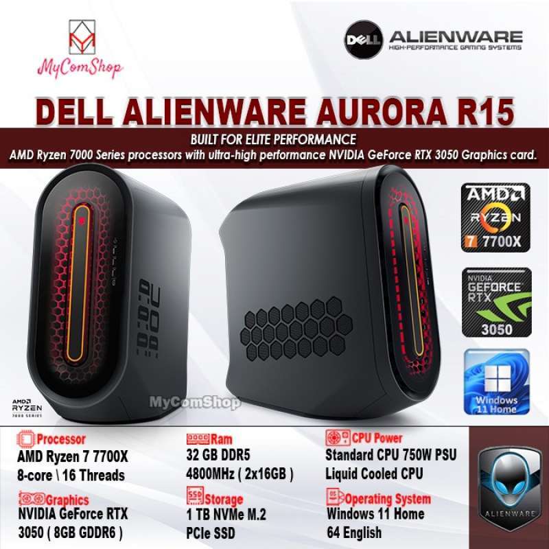 Jual Dell Alienware Aurora R15 Ryzen 7 7700x 32gb Ram 1tb Ssd Rtx 3050 ...