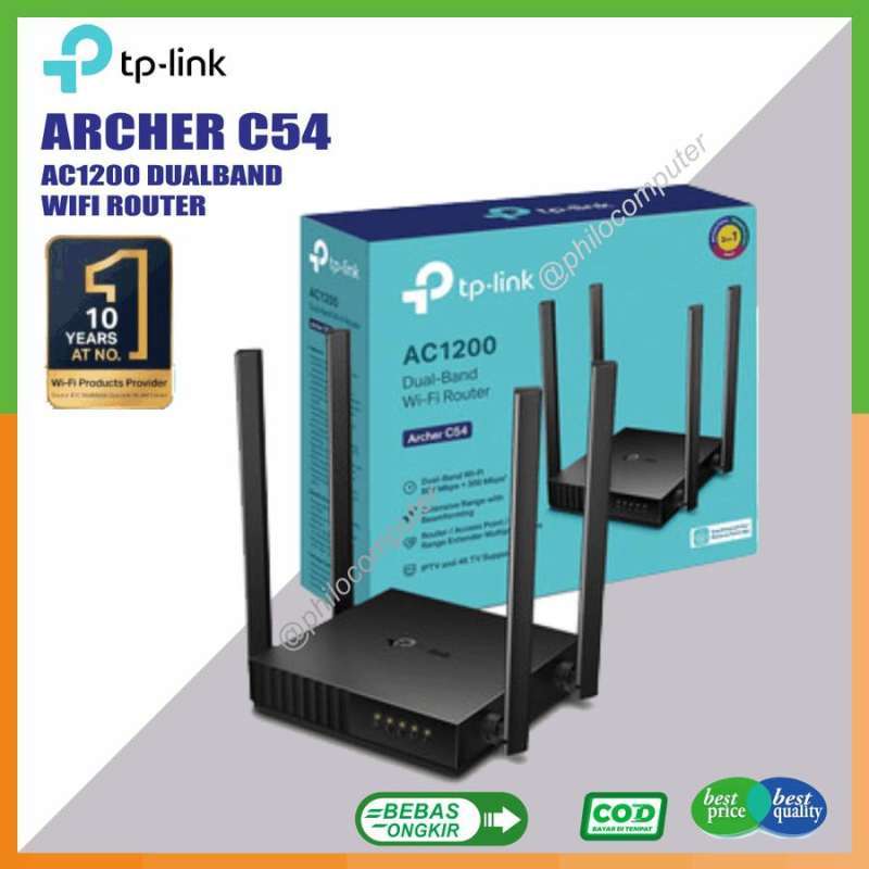 Jual ROUTER WIRELESS TP-LINK ARCHER C54 AC1200 DUALBAND WIFI ROUTER ...