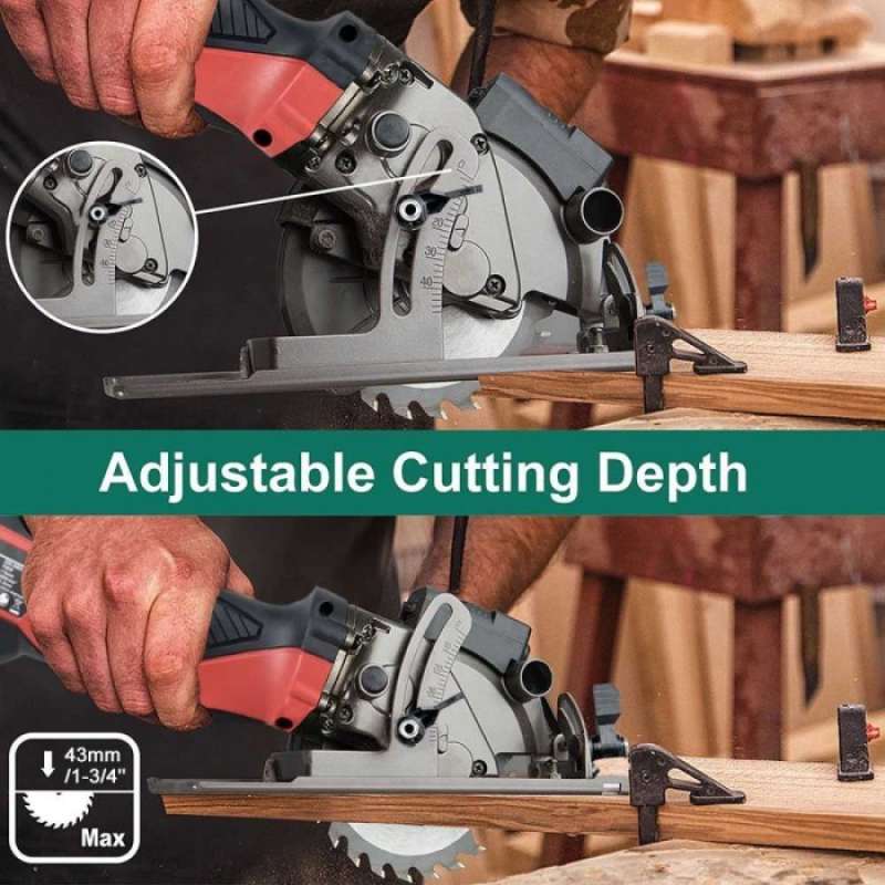 Promo Gergaji Mesin Listrik Mini Plunge Circular Saw 600w Laser Dust ...