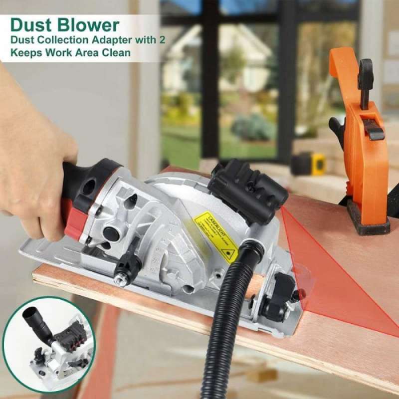 Promo Gergaji Mesin Listrik Mini Plunge Circular Saw 600w Laser Dust ...