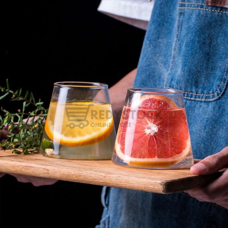 Jual Gelas Kaca Minuman Resto Cafe Drink Glass Aesthetic Volcano ...