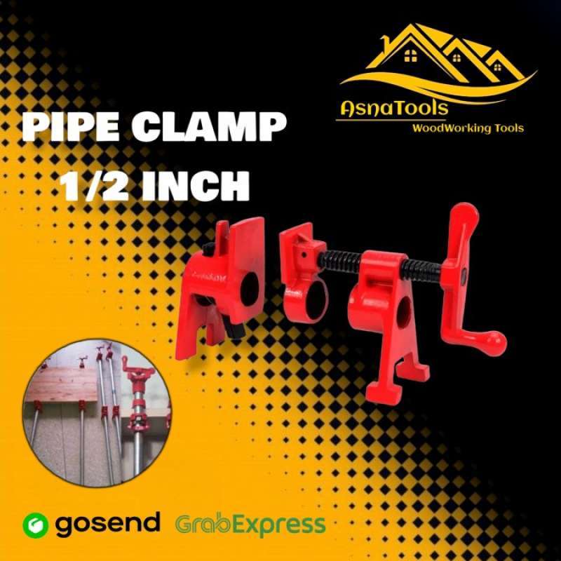 Promo New model pipe clamp 1/2inch - klem kayu - bar clamp fixture ...