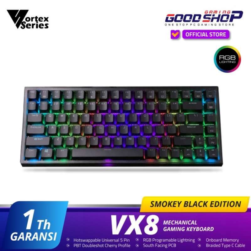 Promo VortexSeries VX8 Mechanical Keyboard - Smokey Black Diskon 23% di ...