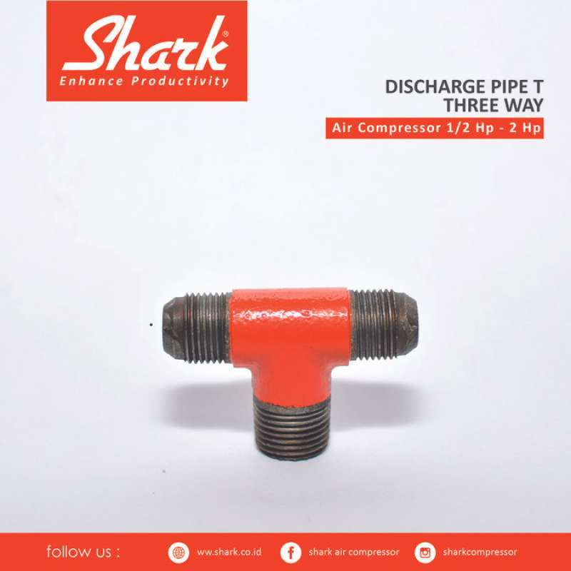 Promo Discharge Pipe T Three Way Kompresor Shark Diskon 35% di Seller ...