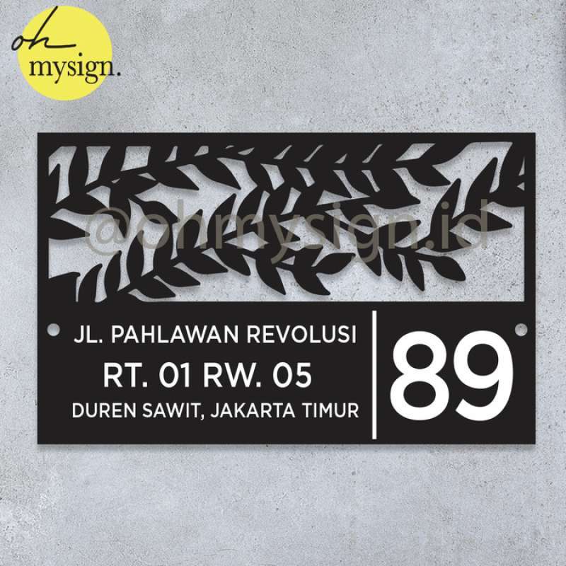 Jual Custom Nomor Rumah UV Print Laser Cut | Plat Nomor Rumah Modern ...