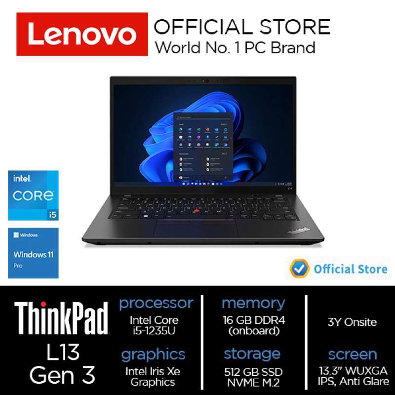 Promo Lenovo Thinkpad L13 Gen 3 Intel Core I5 1235u 16gb 512gb Ssd