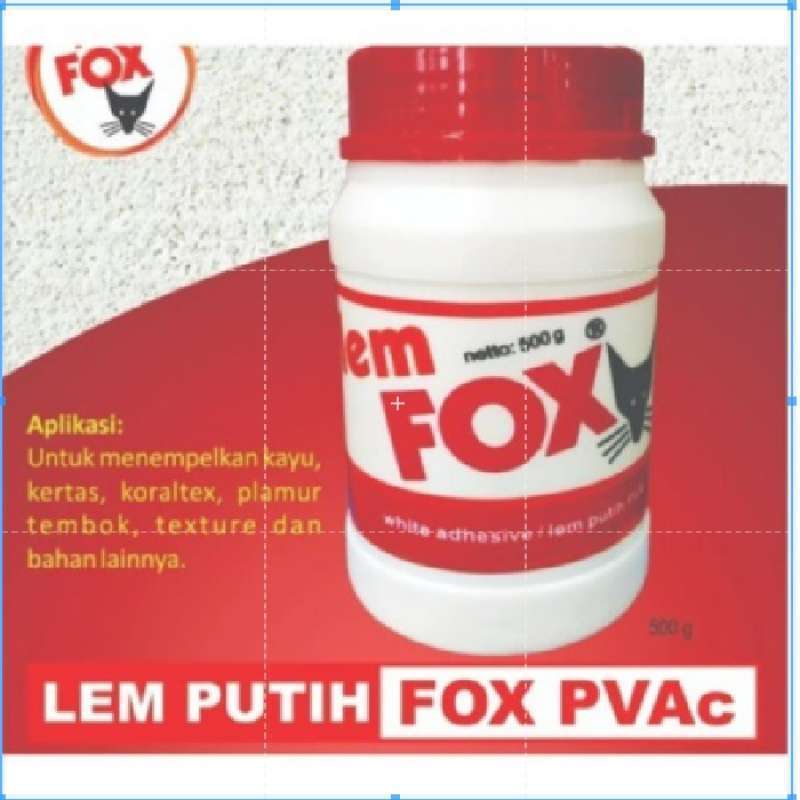 Jual Lem Fox PVAc Botol 500gr Original / Lem Fox Putih / lem putih fox ...