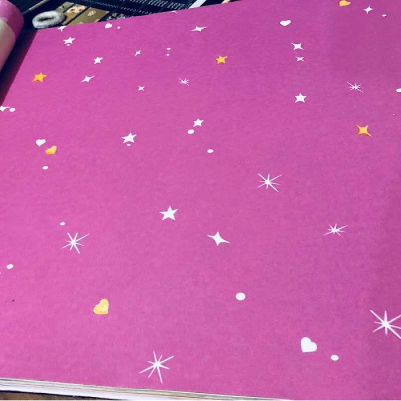 Promo Wallpaper Dinding Bintang Pink / Magenta Diskon 23% di Seller ...