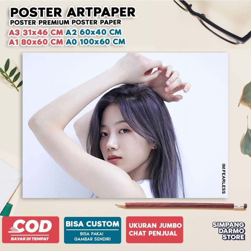 Jual Poster Le Serafim KPOP Sakura, Chae-won, Yun-jin, Kazuha dan Eun ...