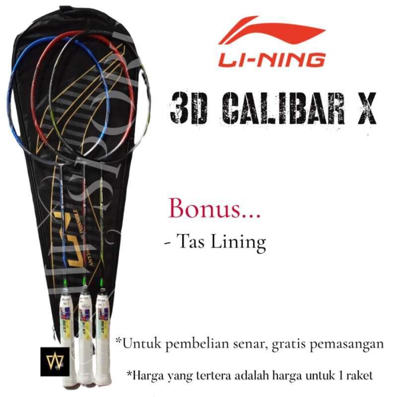 Jual Raket Badminton Li-Ning 3D CALIBAR X Combat X Boost / Raket ...