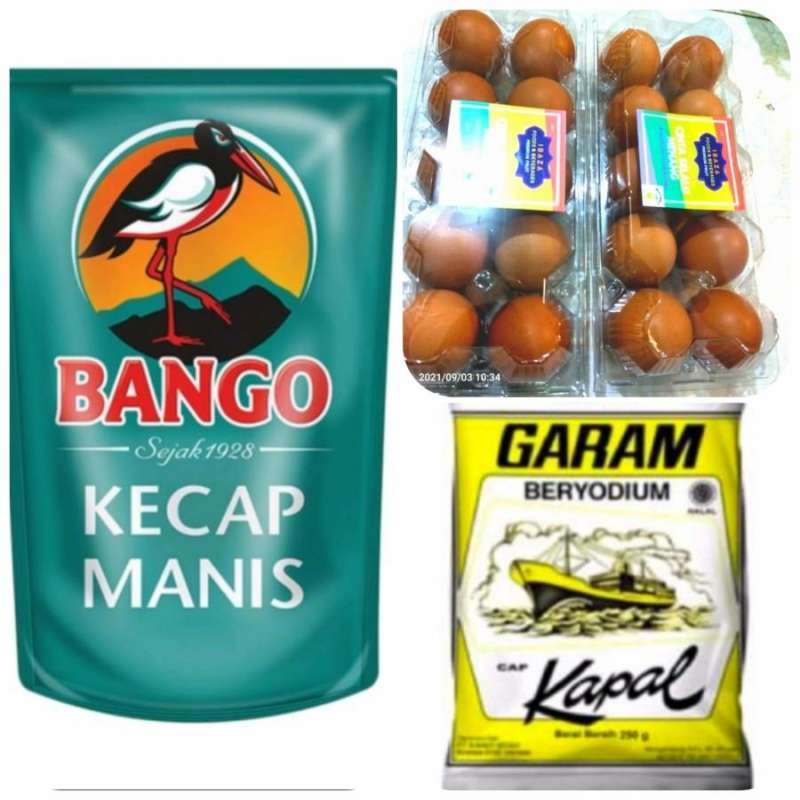 Promo Paket Sembako 202: Kecap 400ml + Telur Ayam 10 Butir + Garam ...