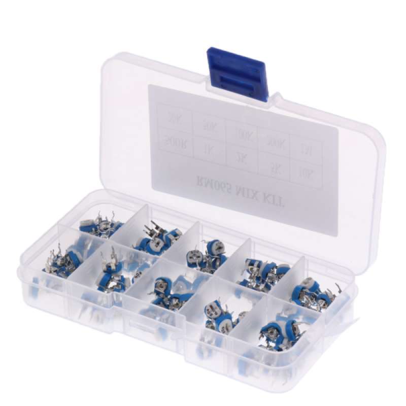 Promo 100pcs 10 Value 100 Ohm 1m Ohm Trimpot Variable Resistor