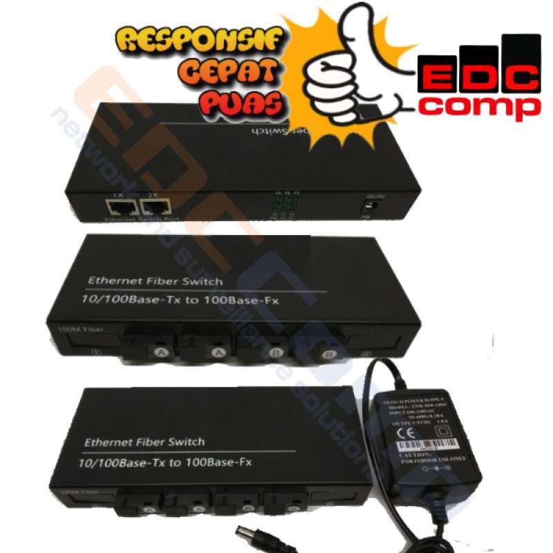Jual Ethernet Fiber Switch 4 SC 2 LAN /Media Converter Switch FO 4 SC 2 LAN di Seller Moni Store ...
