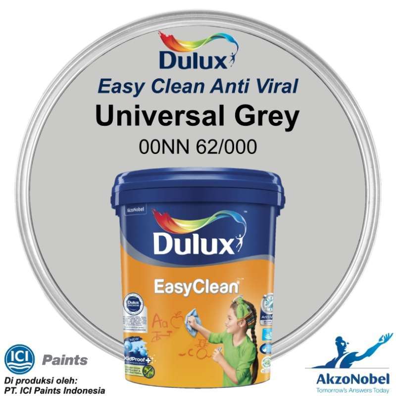 Jual CAT DULUX EASY CLEAN 20 LT – UNIVERSAL GREY 00NN 62/000 di Seller ...