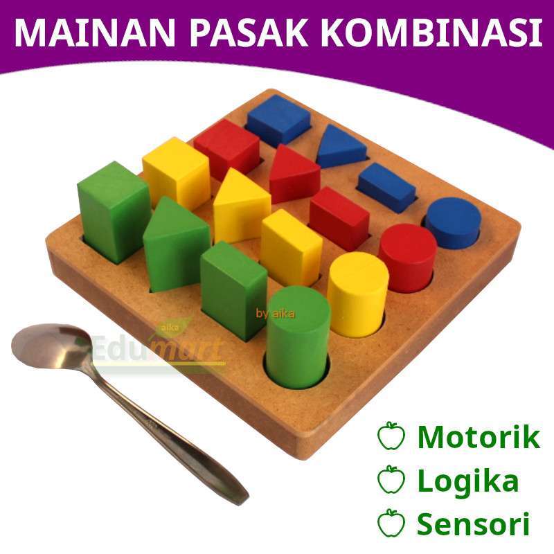 Promo Mainan Pasak Geometri Bertingkat Balok Bentuk Warna Puzzle Geo ...
