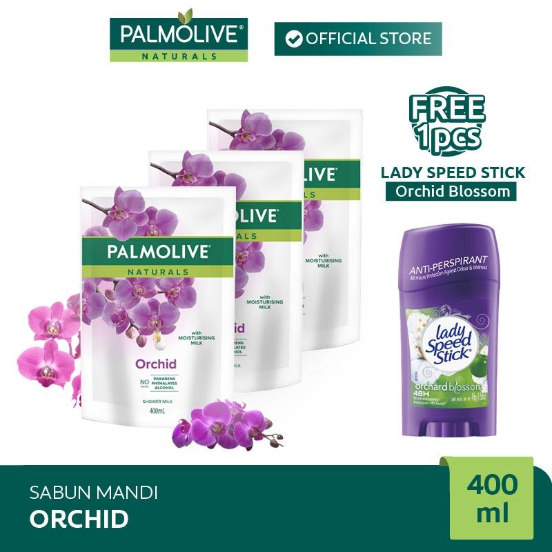Jual Palmolive Naturals Milk & Wild Orchid [400mL/ Triple Pack] + Free ...