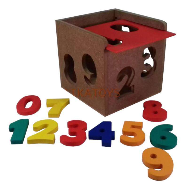 Promo Mainan Edukasi Kotak Sortasi Angka Kayu Shape Sorting Number ...
