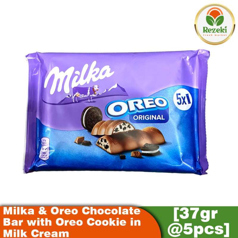 Jual Milka & Oreo Chocolate Bar with Oreo Cookie in Milk Cream [37gr ...