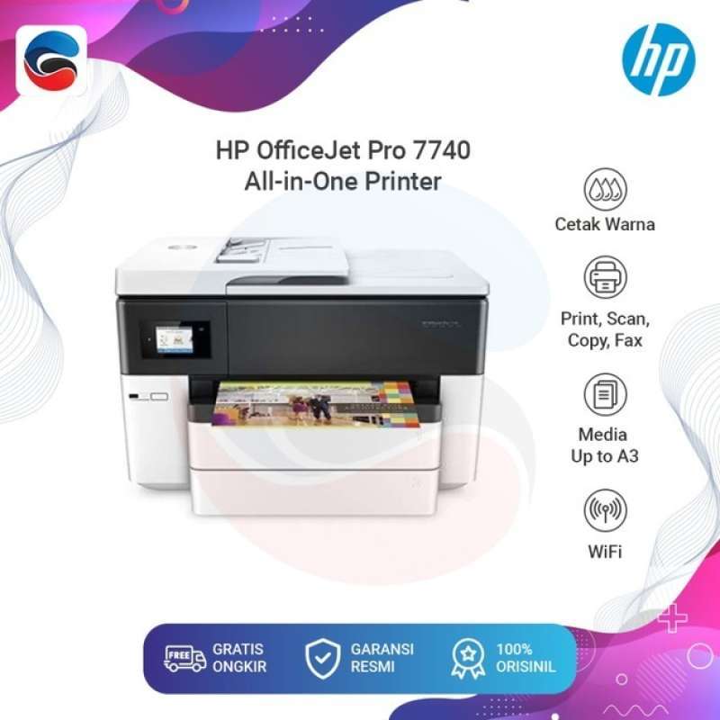Jual HP Printer OfficeJet A3 Color Pro 7740 Print Scan Copy Fax ...