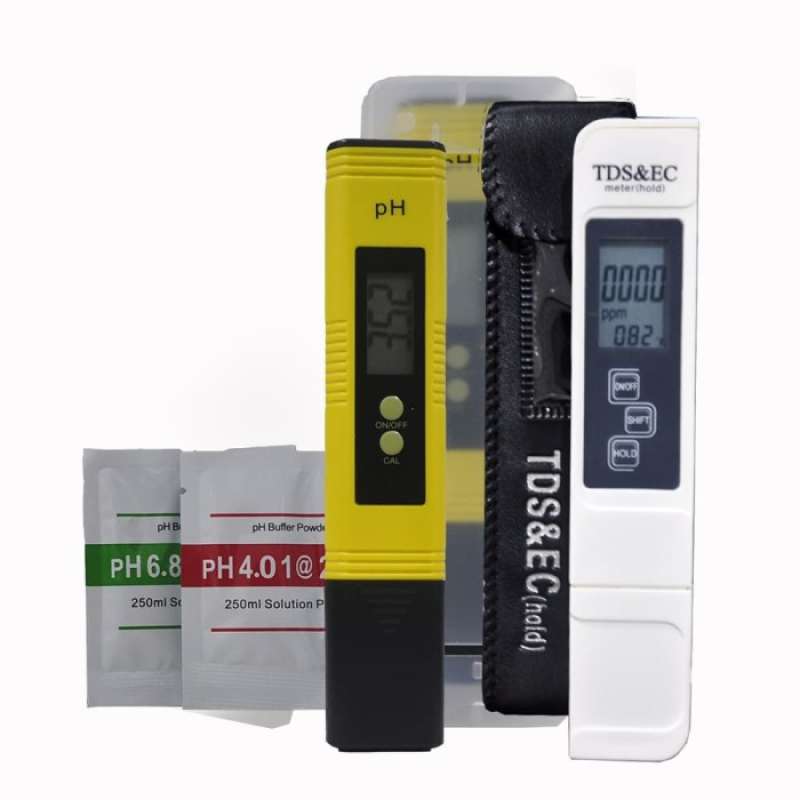 Promo Paket Jirifarm Tds-Ec (Ppm-Ec) + Ph Meter Digital Alat Ukur ...