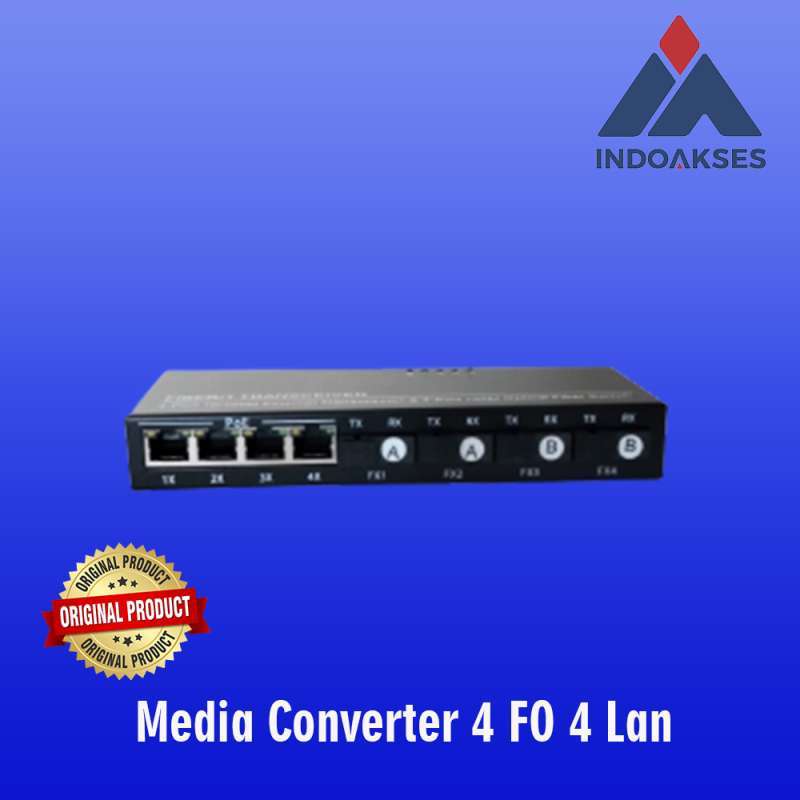 Jual Media Converter Fiber Optic 4 FO SC 4 RJ45 LAN HTB 4FO 4LAN di ...