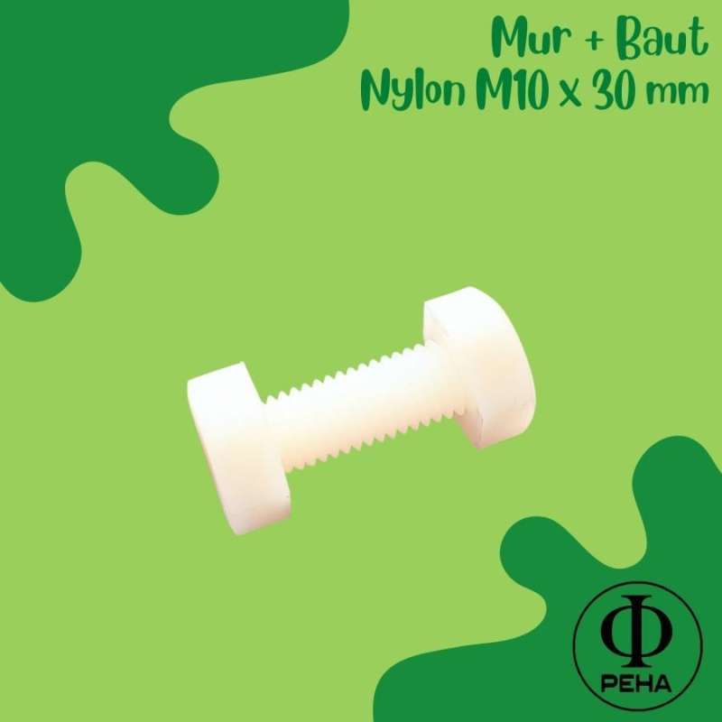 Jual Baut Nylon M10 x 30 termasuk Mur - Mur Baut Anti Karat Plastik ... Jual Baut Nylon M10 x 30 termasuk Mur - Mur Baut Anti Karat Plastik ...