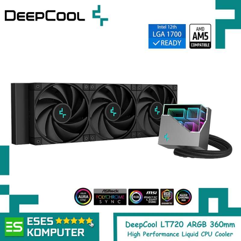 Jual AIO DeepCool LT720 ARGB 360mm High Performance Liquid CPU Cooler ...