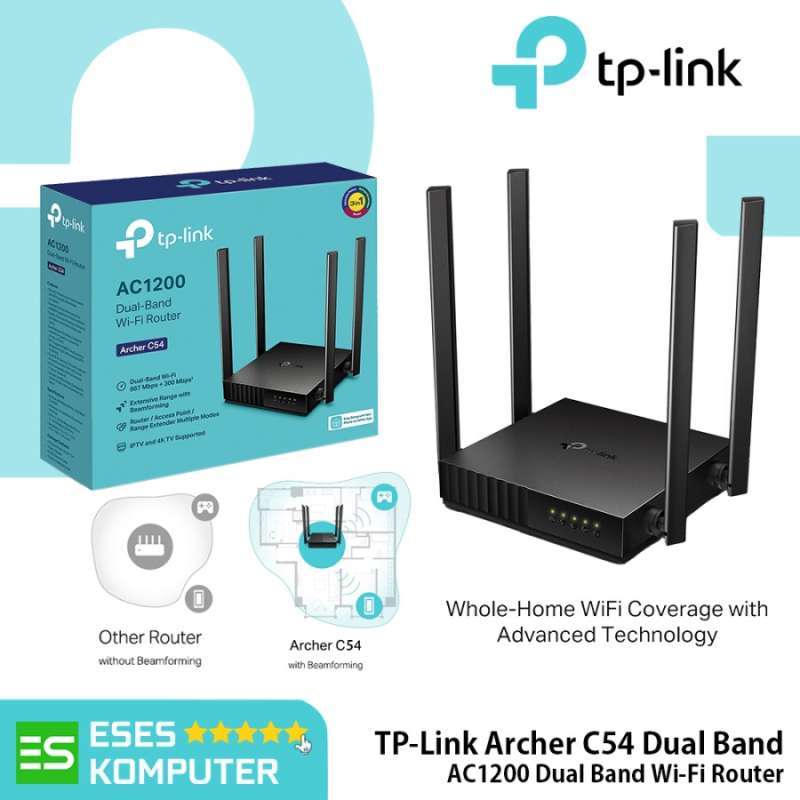 Jual Router TP-Link Archer C54 AC1200 Dual Band Wireless MU-MIMO WiFi ...