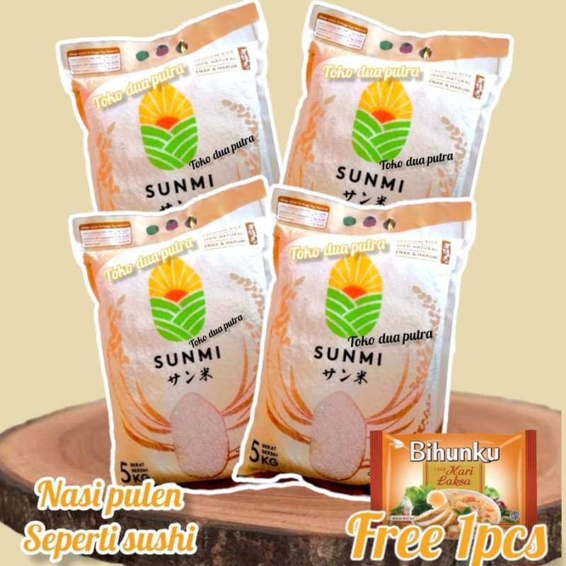 Jual Beras Sunmi 5 Kg X 4 Kantong Free 1 Pcs Bihunku Laksa Di Seller ...