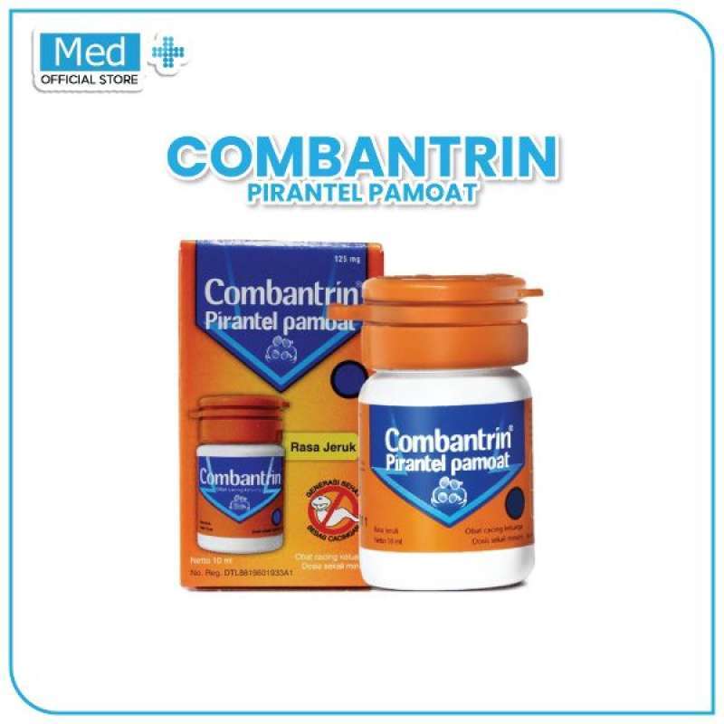 Jual Med+ Combantrin Syrup Cair 10ml Obat Cacing Anak Rasa Jeruk Di ...