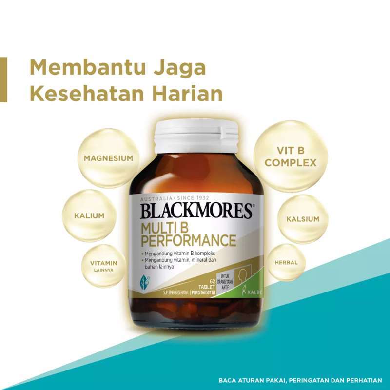 Jual Suplemen Vitamin - Blackmores Multi B Perfomance 30 Tablet di ...