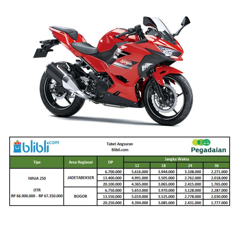 Jual Kawasaki Ninja 250 Sepeda Motor [OTR Jabodetabekser] - 30% 12 ...