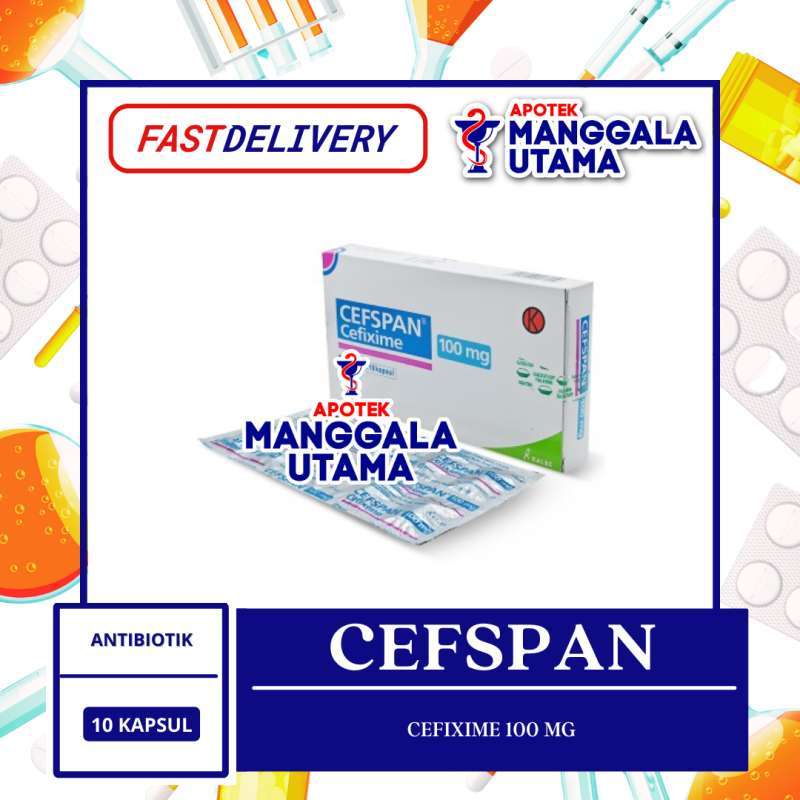 Jual CEFSPAN 100 MG PER STRIP ISI 10 KAPSUL di Seller APOTEK MANGGALA ...
