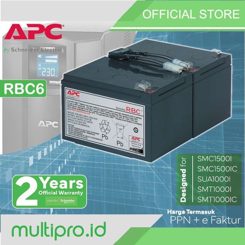 Jual Battery UPS APC RBC6 RBC 6 for UPS APC SMC1500i di Seller MULTIPRO ... Jual Battery UPS APC RBC6 RBC 6 for UPS APC SMC1500i di Seller MULTIPRO ...