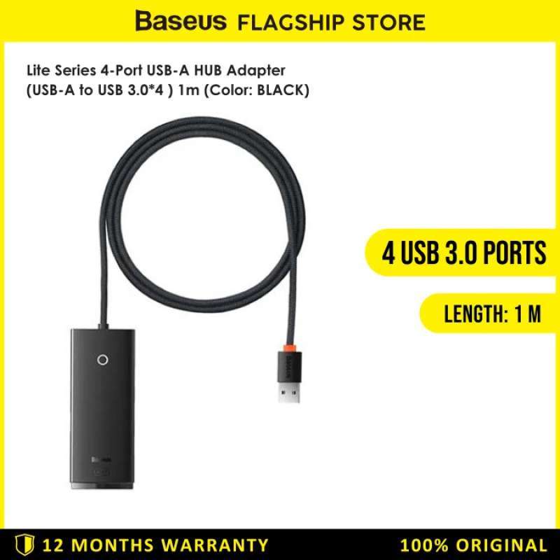 Jual Baseus Hub Adapter Lite Series 1M 4 Port USB A to USB 3.0 di ...