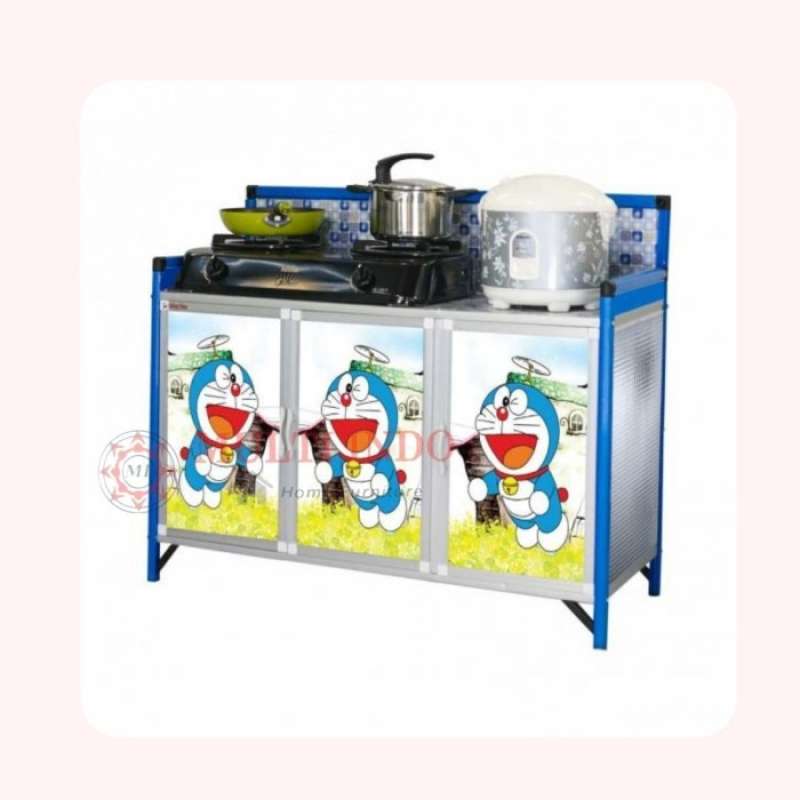 Jual Meja Kompor Aluminium Jumbo Gambar Airbrush 3 Pintu di Seller ...
