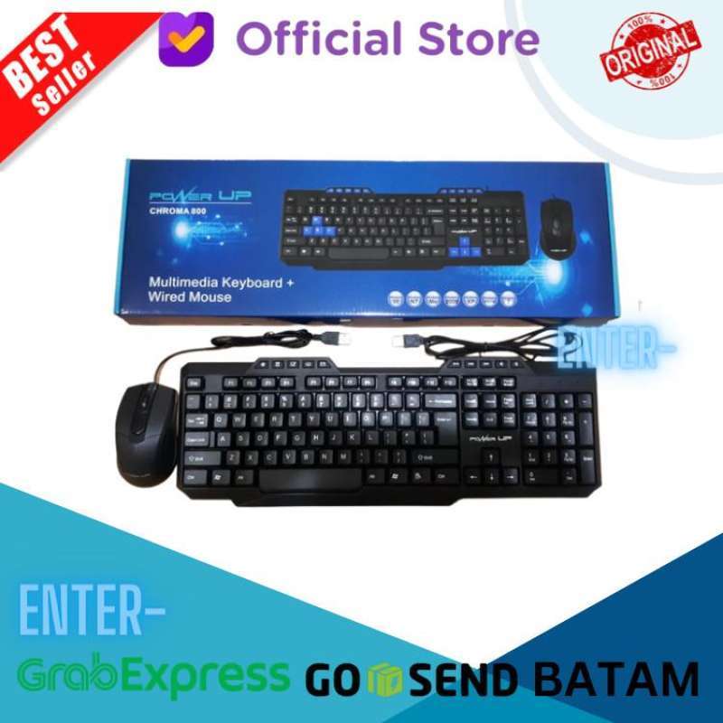 Jual Keyboard & Mouse Combo 3 Power Up CHROMA 800 di Seller Micro ...