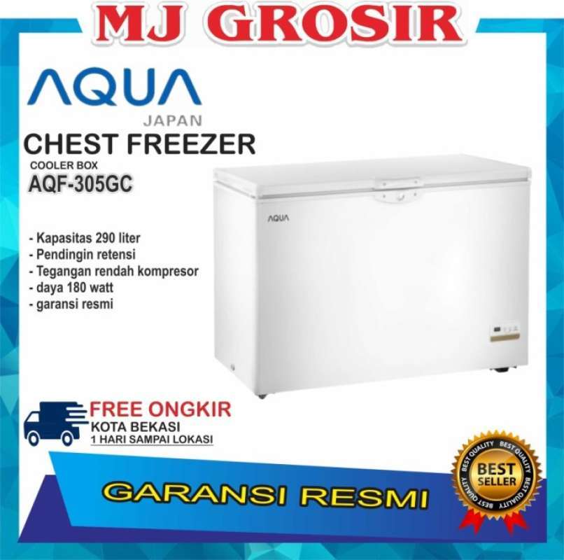 Promo AQUA AQF 350 W CHEST FREEZER BOX 300 L LEMARI PEMBEKU 300 LITER ...