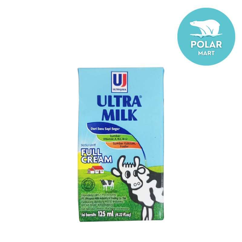 Jual Ultra Milk 125ml Rasa Cokelat, Full Cream & Strawberry - Coklat ...