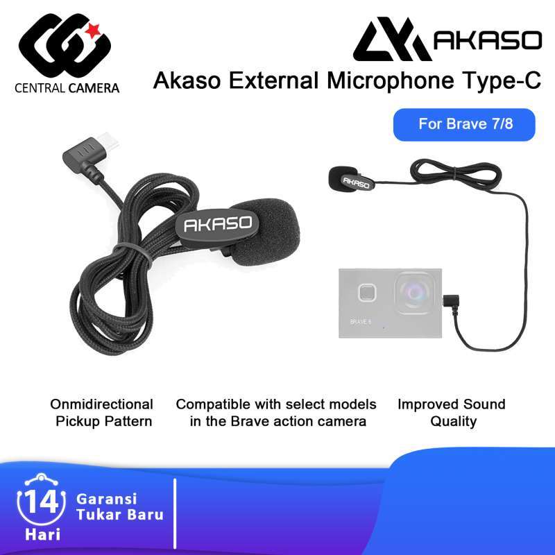 Promo Akaso External Microphone Type-c For Brave 7 & Brave 8 Mic Diskon ...