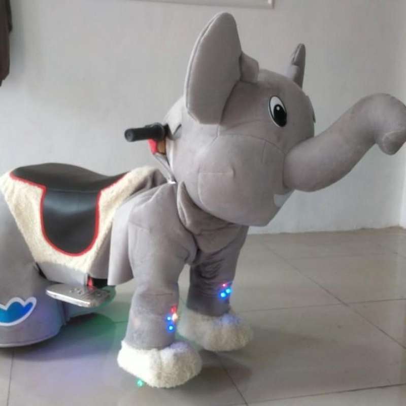 Jual Animal ride elektrik Gajah Abu abu ukuran M di Seller MabizToys ...