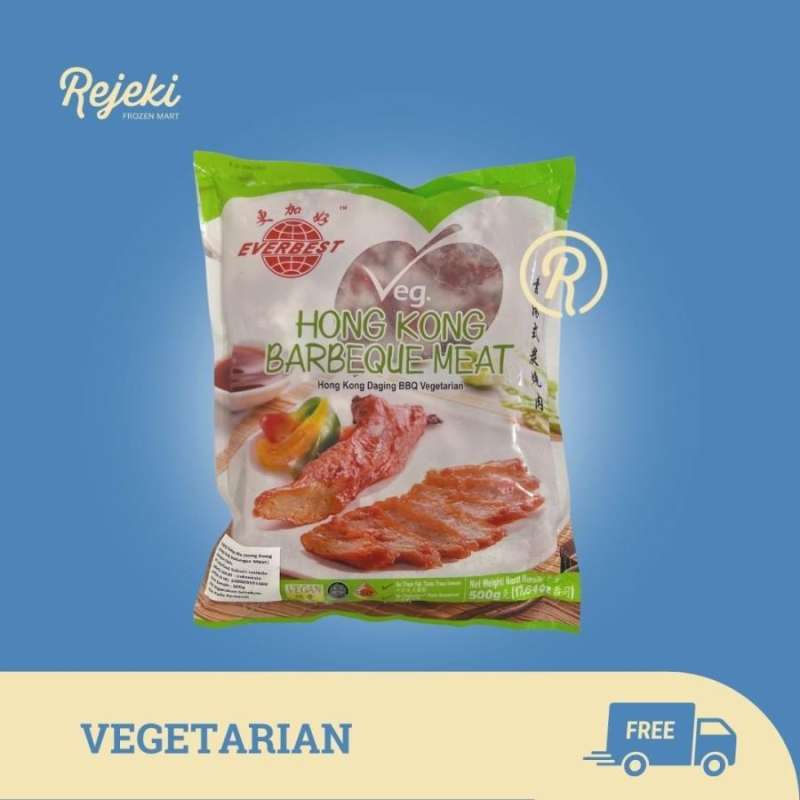 Jual Everbest Hong Kong BBQ Meat Vegetarian 500gr - Rejeki Frozen Mart ...