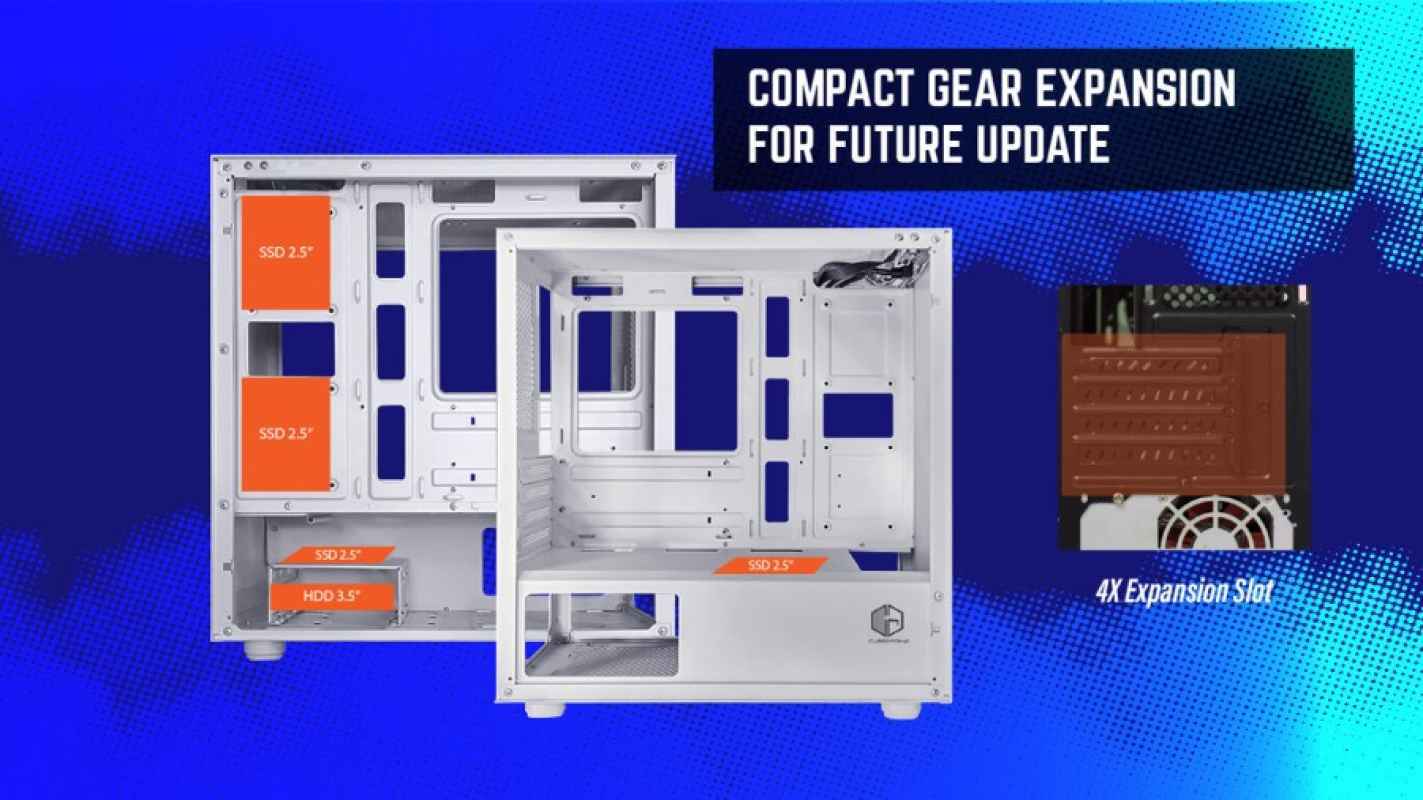 Jual Casing CUBE GAMING FINOS BLACK - mATX - FRONT & SIDE MESH PANEL di ...