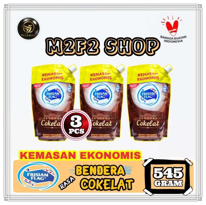 Promo Susu Bendera Frisian Flag Kental Manis Cokelat Pouch - 545 gr ...