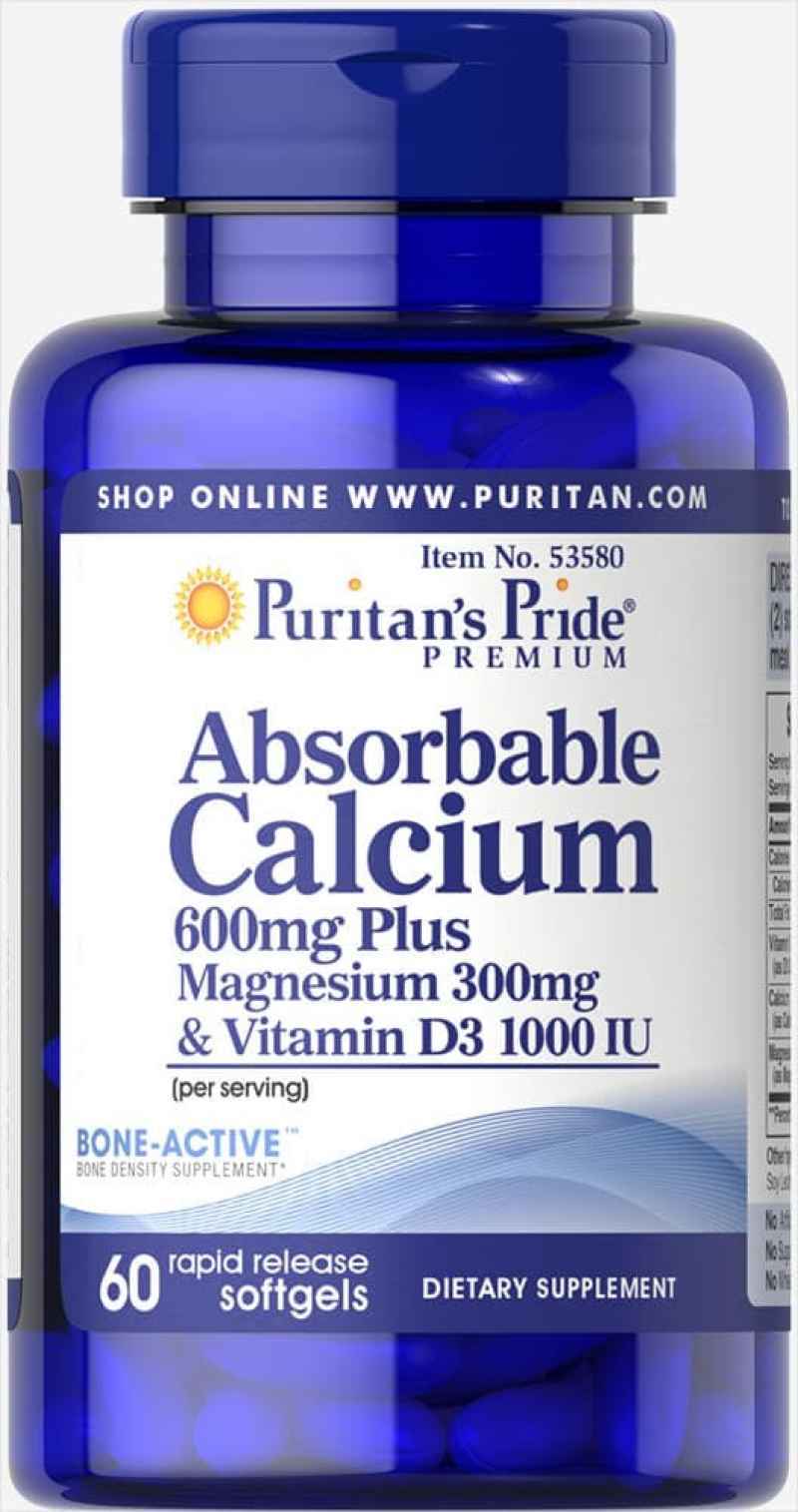 Promo ABSORBABLE CALCIUM 600MG PLUS MAGNESIUM 300MG & VIT D 1000IU 60 ...