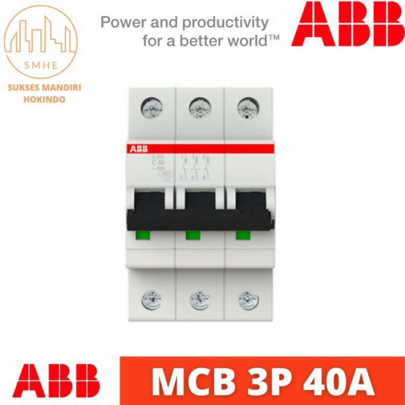 Jual Mcb 3P 40A 3 Phase 40 Ampere 3 Pas 40 Amper 6Ka Abb Original Sni di Seller BERKAH RAMAI ...