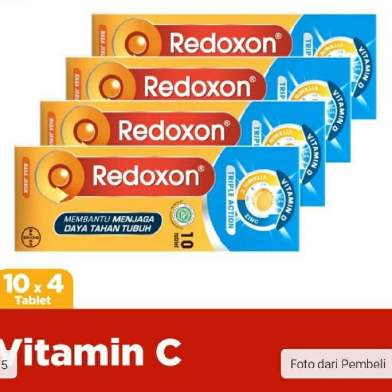 Jual Redoxon Vitamin C 4 X 10 Tablet Lebih Hemat Di Seller Nur Nur Toko ...